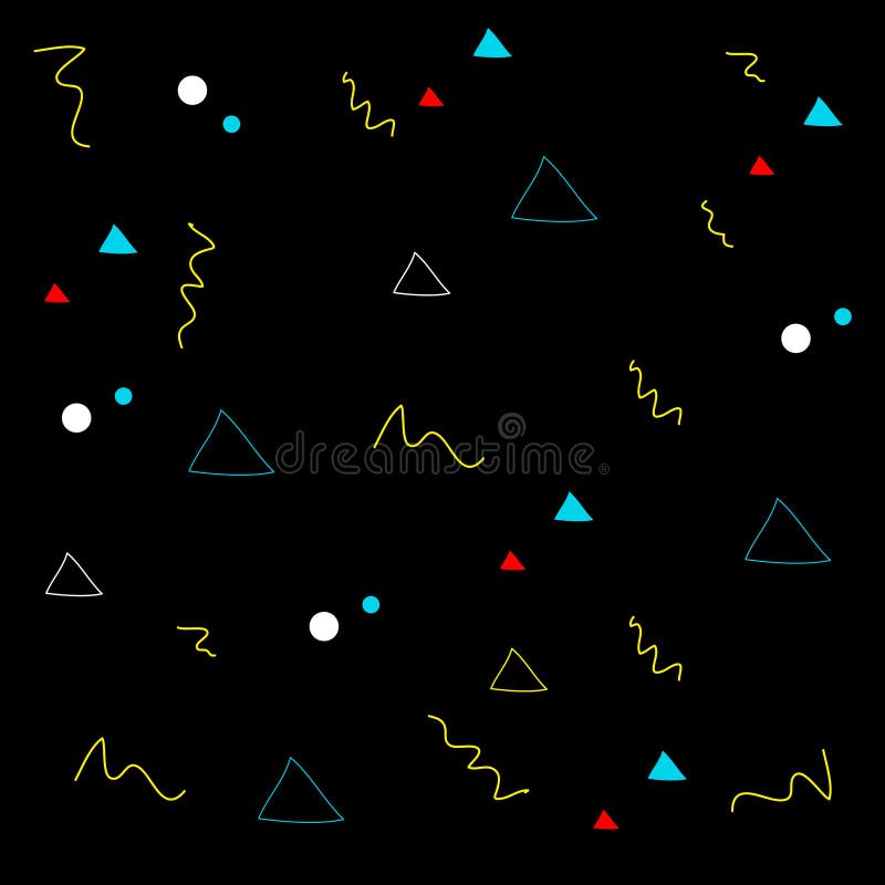 Abstract Circle, Dot, Cube Triangle Pattern Background, Vector Graphic ...