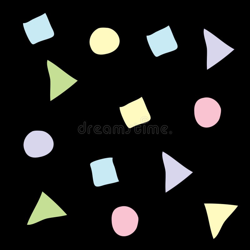 Abstract Circle, Dot, Cube Triangle Pattern Background, Vector Graphic ...