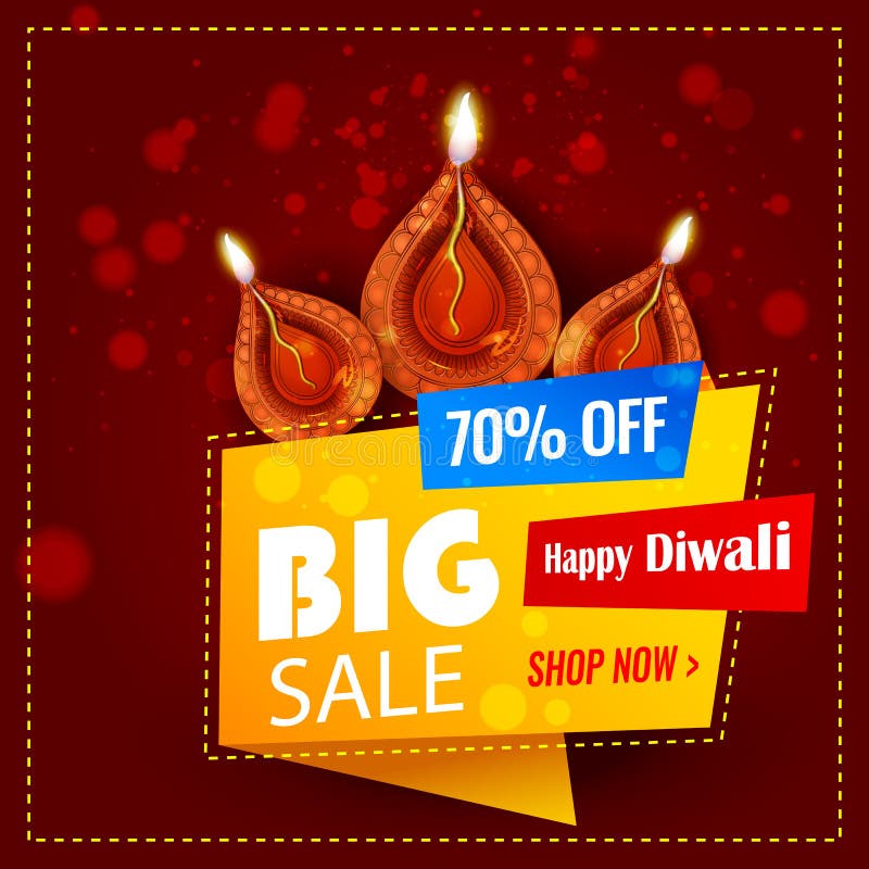 Festival Sale Template Design on Floral Background Stock Illustration ...