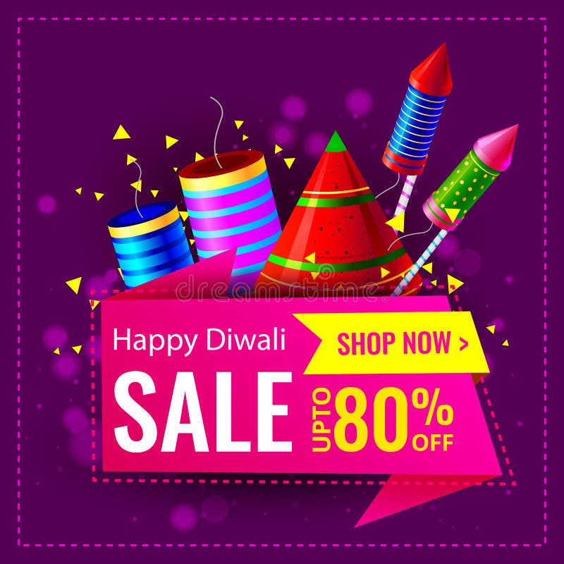 Festival Sale Template Design on Floral Background Stock Illustration ...