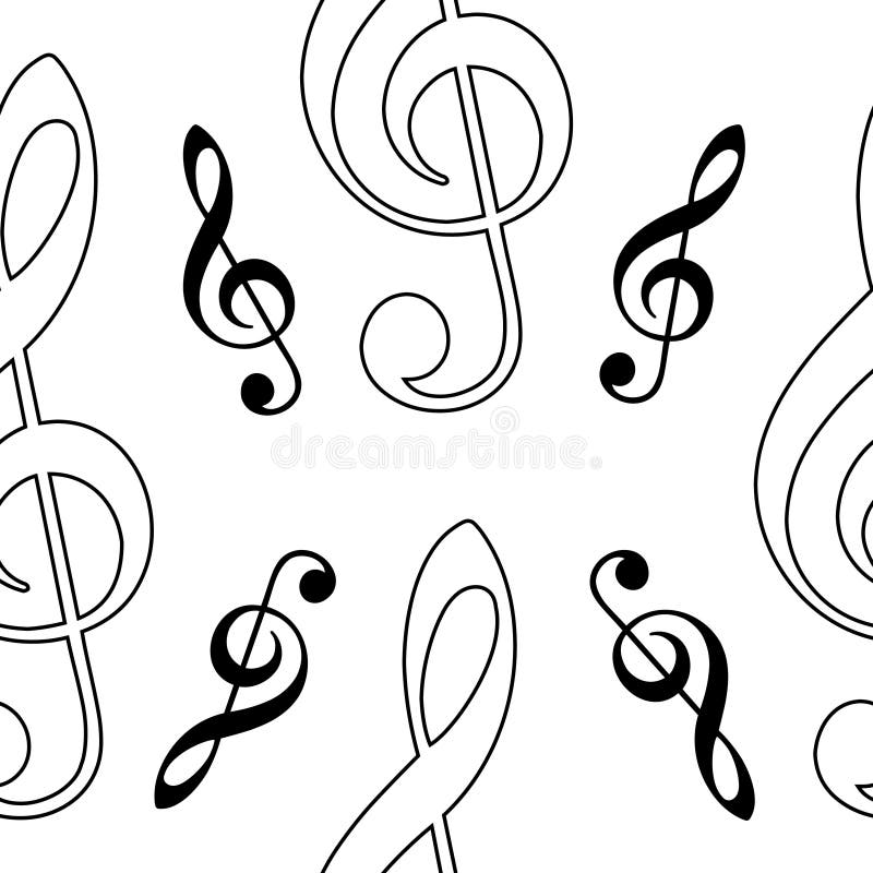 Abstract Music Notes Pattern Background, Vector Graphic Illustration ...