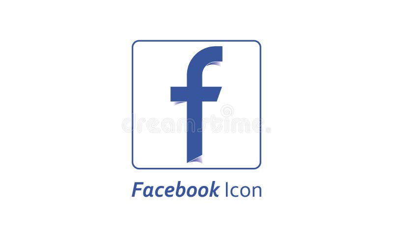 Facebook Social Media Icon Logo with Shadow Editorial Image ...