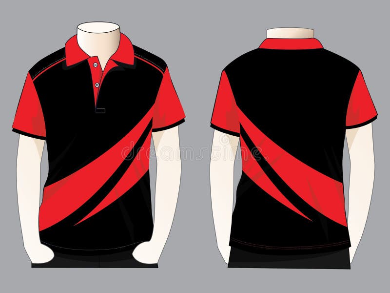 Three Color Polo Shirt Design Vector Stock Illustration - Illustration ...