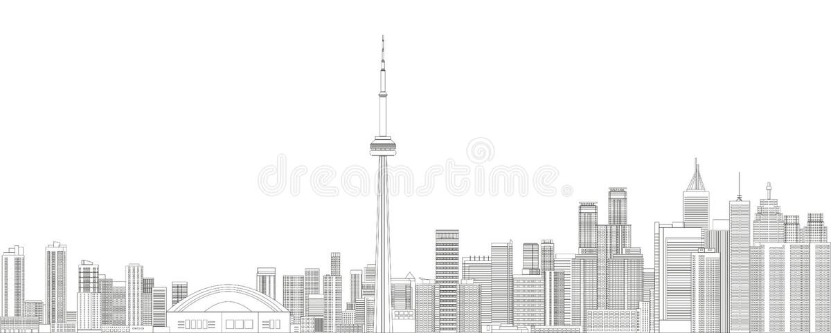 Toronto Skyline Line Art Stock Illustrations – 232 Toronto Skyline Line ...