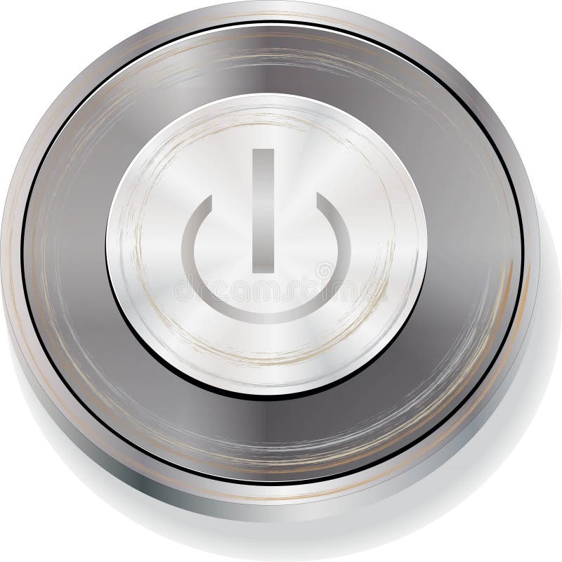 Rusted Metal Web Button and Icon Template Stock Vector - Illustration ...