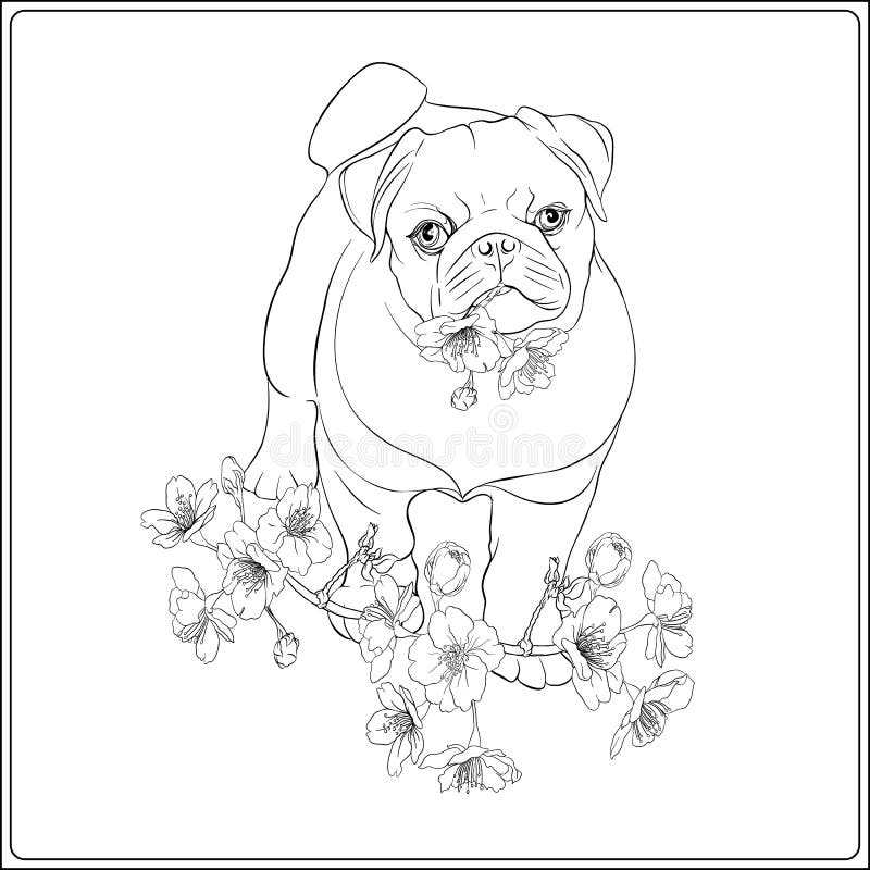 Spring Puppy Coloring Book Stock Illustrations – 59 Spring Puppy ...