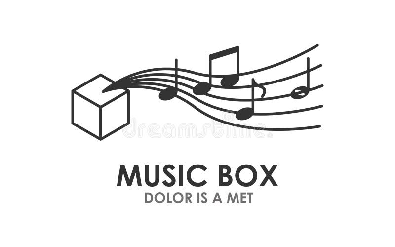Doodle Note Cloud Sound Vector Illustration, Doodle Music Box Design ...