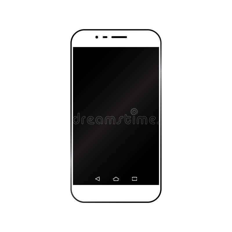 Smartphone and Mobile Phone Icon Vector Icon with White Background ...