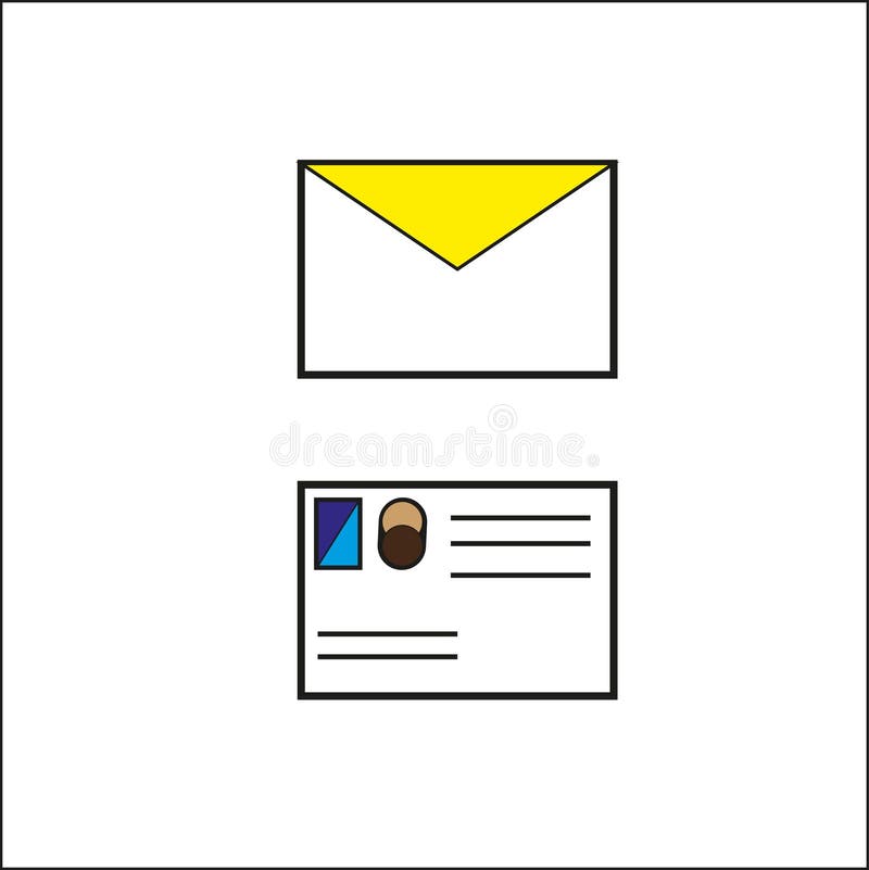 Post Card Design Logo Vector with Postage Stock Vector - Illustration ...