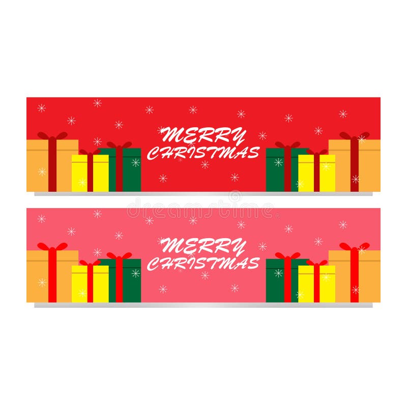 Christmas Banner, Posters, Cards, Headers Website.gifts Box Stock ...