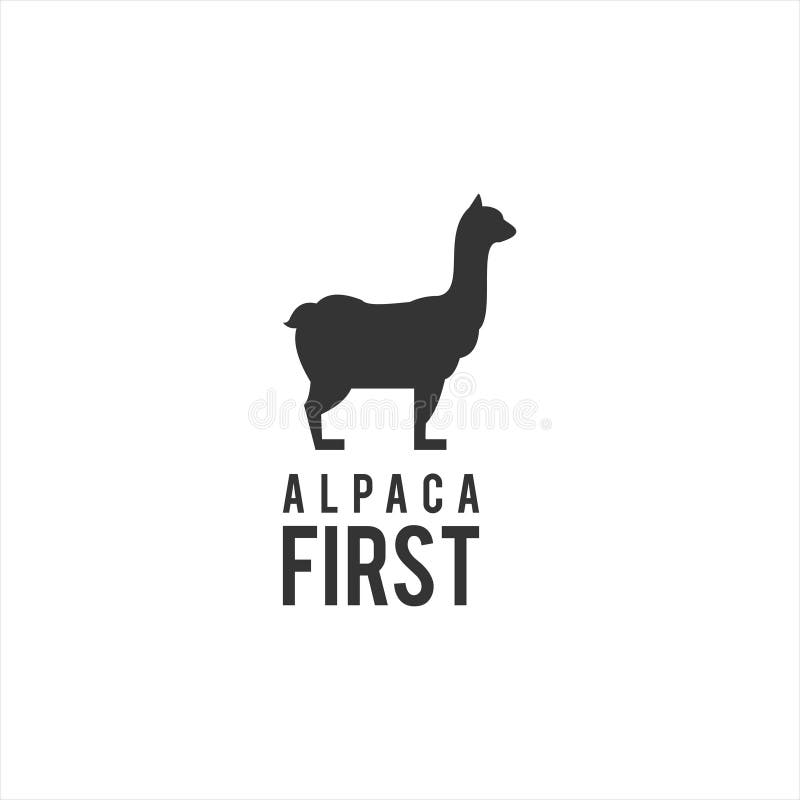 Simple Black Bold Animal Alpaca Logo Icon Design Idea Stock Vector ...