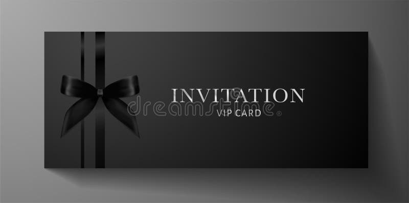 Luxurious VIP Invitation Template with Gold Abstract Texture, Black ...