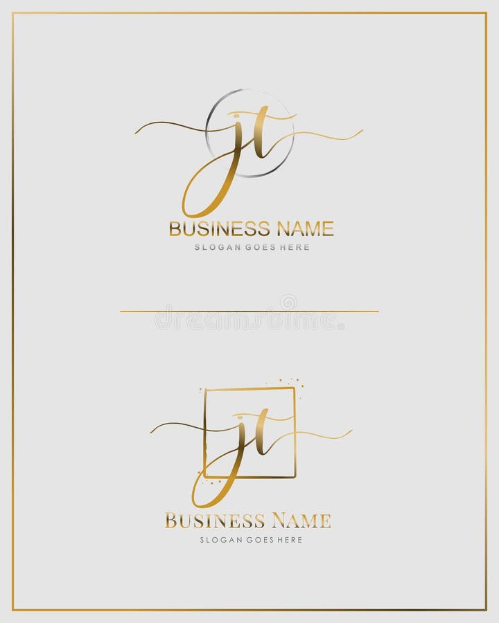 Initial J T JT Handwriting Logo Vector. Letter Handwritten Logo ...