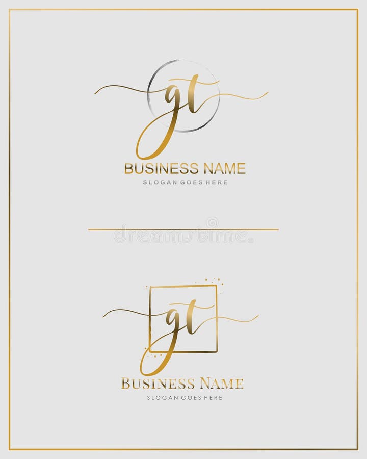 Initial G T GT Handwriting Logo Vector. Letter Handwritten Logo ...