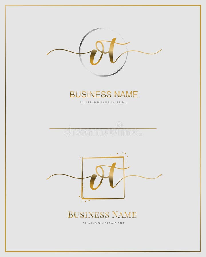 Initial O T OT Handwriting Logo Vector. Letter Handwritten Logo ...