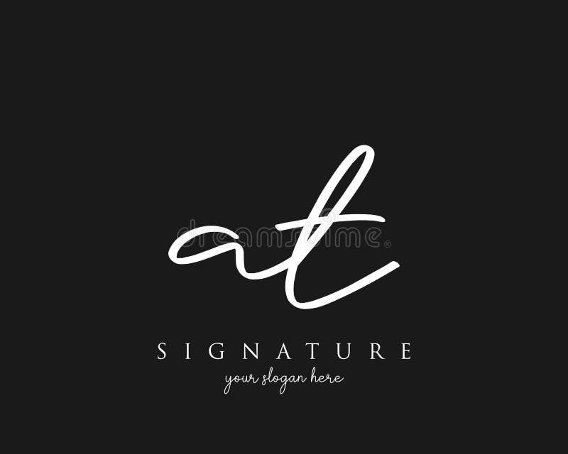 At Initial Handwriting Signature Logo Template Vector. Stock Vector ...