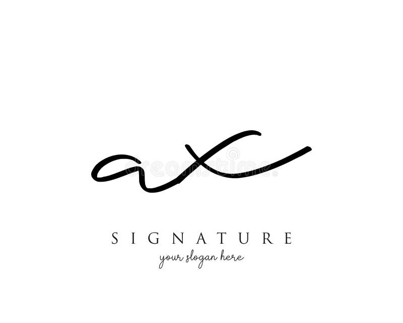 AX Initial Handwriting Signature Logo Template Vector. Stock Vector ...