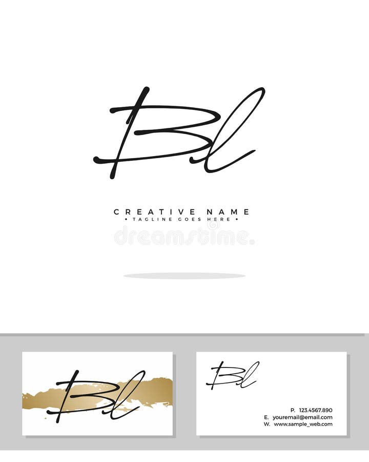 Initial BL Signature Logo Template Vector Stock Vector - Illustration ...