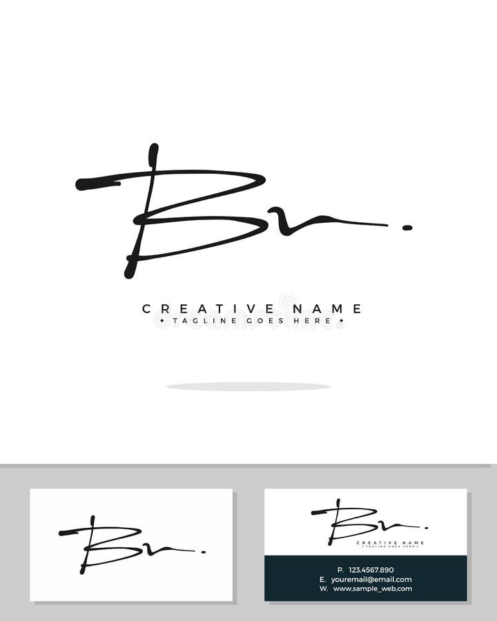 B N BN Initial Logo Signature Vector. Handwriting Concept Logo. Stock ...