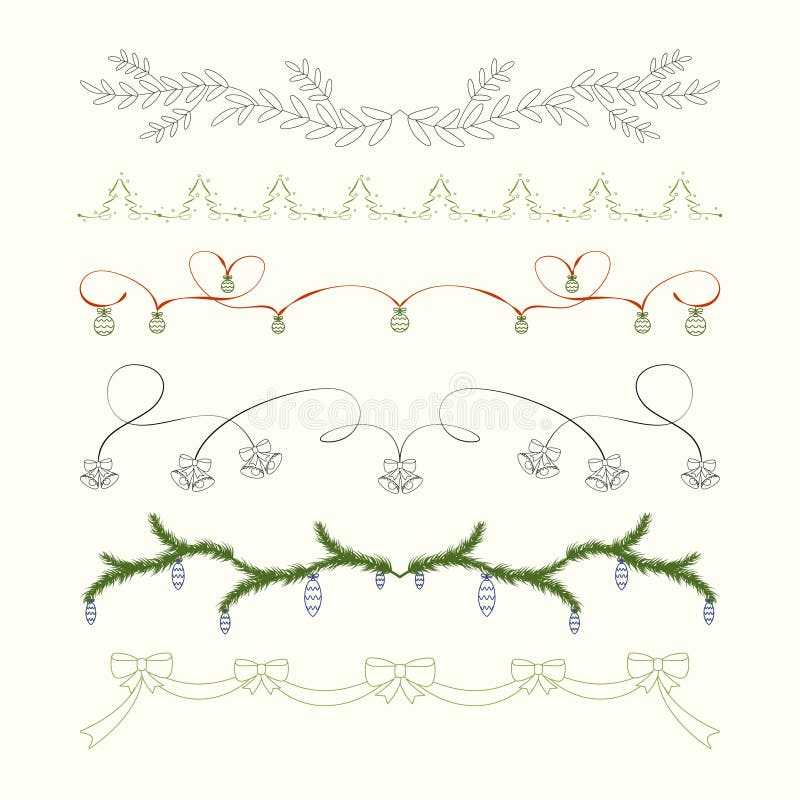 Christmas Dividers Set [1] stock vector. Illustration of claus - 17157441