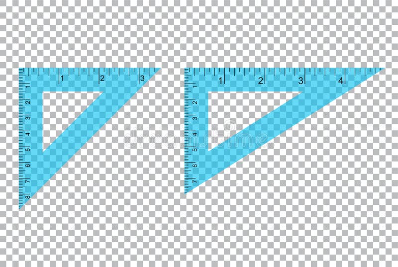 Triangle Ruler Square Set. Plastic School Drafting Drawing Right Angle ...