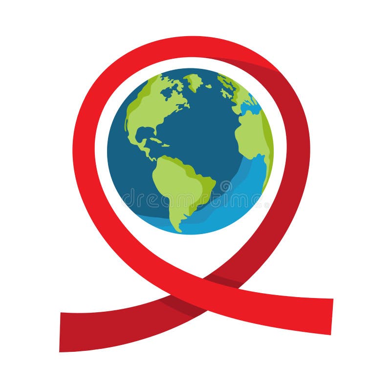 Breast Cancer Awareness Ribbon in Earth Shape. Stock Vector ...
