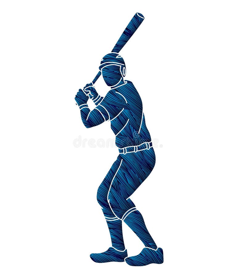 Baseball Player Action Cartoon Sport Graphic Stock Vector ...