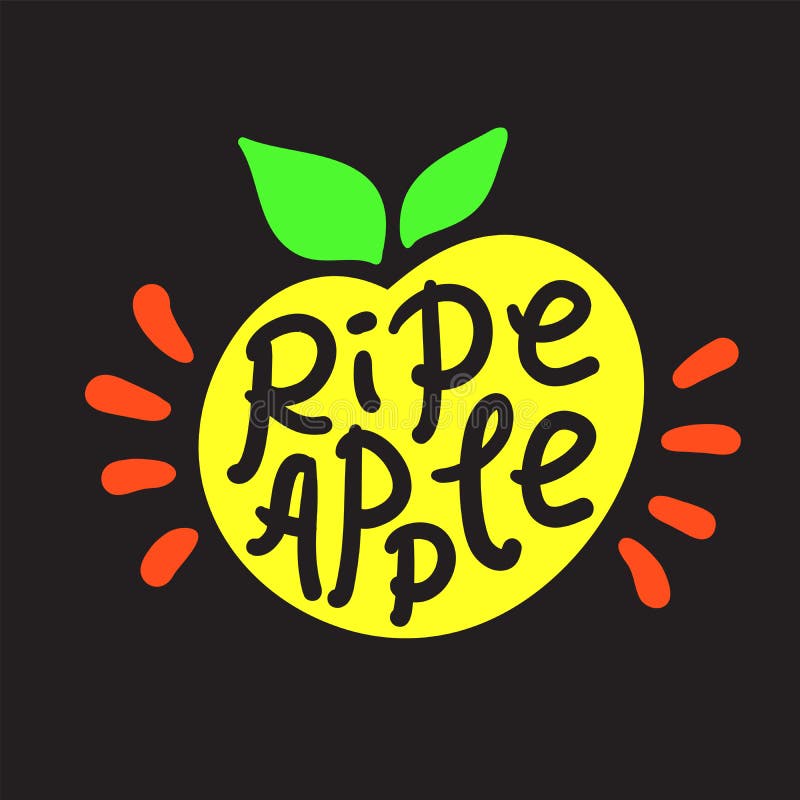 Ripe Apple - Inspire Motivational Quote. Hand Drawn Lettering. Youth ...