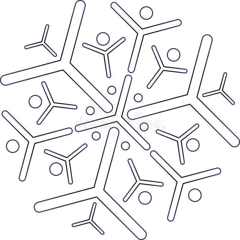 Snowflake crystal pattern stock illustration. Illustration of mandala ...