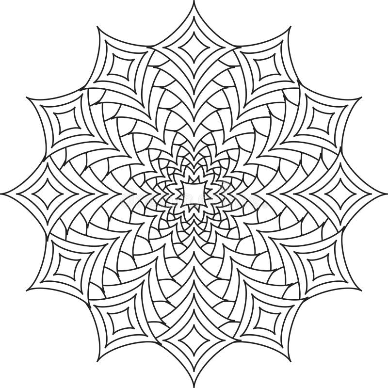 Simple Mandala Line Drawing Stock Illustrations – 6,673 Simple Mandala ...