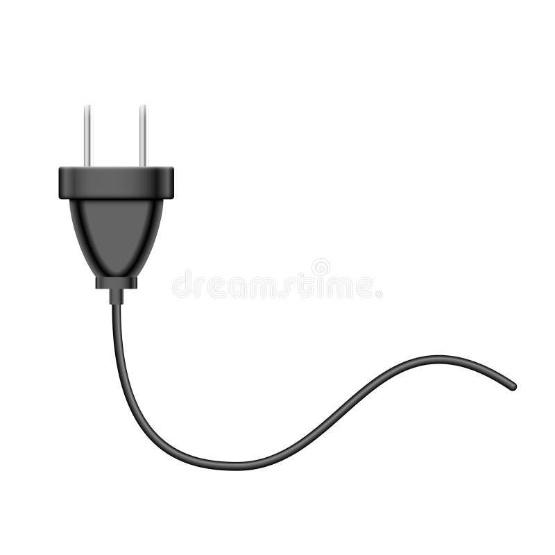Wire Plug And Light Bulb Flat Icon. Vector Illustration Stock ...