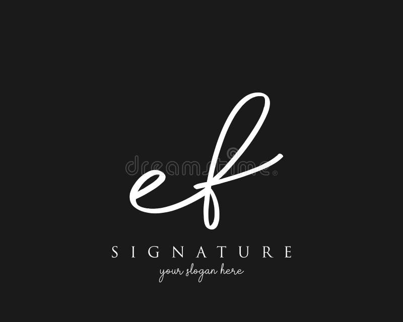 Initial EF Logo Template With Modern Frame. Minimalist EF Letter Logo ...