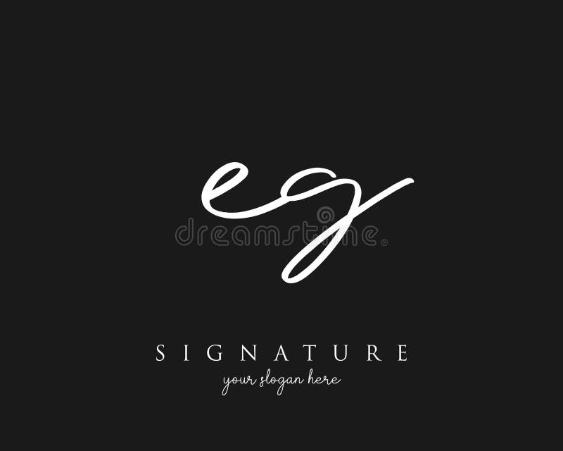 EG Initial Handwriting Signature Logo Template Vector. Stock Vector ...