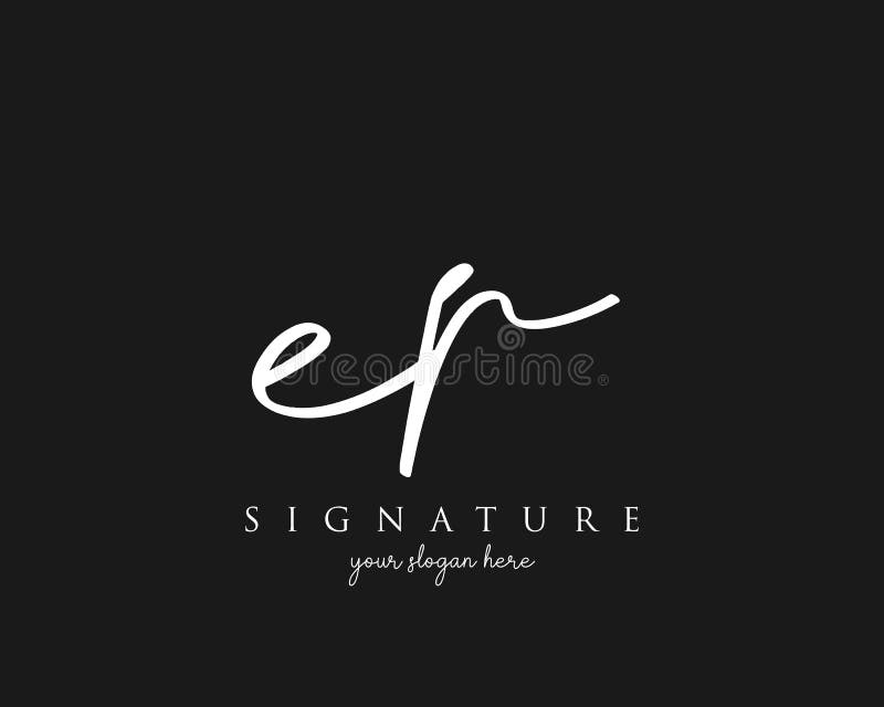 EP Initial Handwriting Signature Logo Template Vector. Stock Vector ...