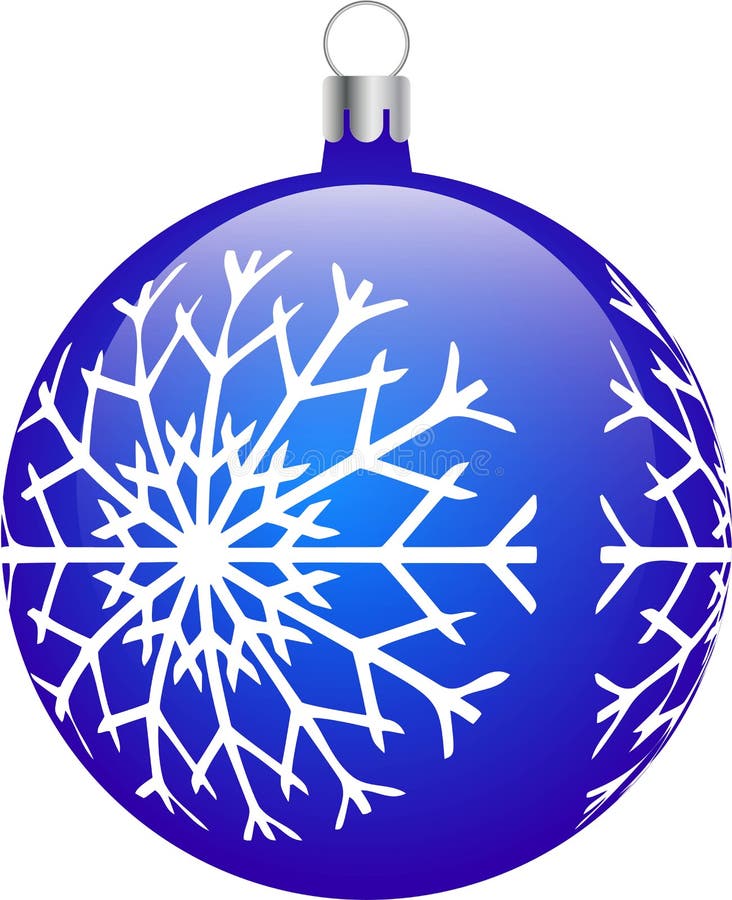 Christmas Blue Decoration with Snowflake Stock Illustration ...