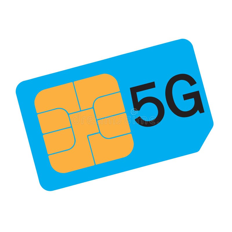 5G Sim Card Vector Illustration. Stock Vector - Illustration of mobile ...