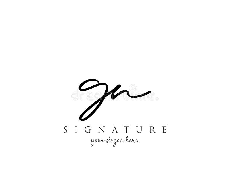 GN Initial Handwriting Signature Logo Template Vector. Stock Vector ...