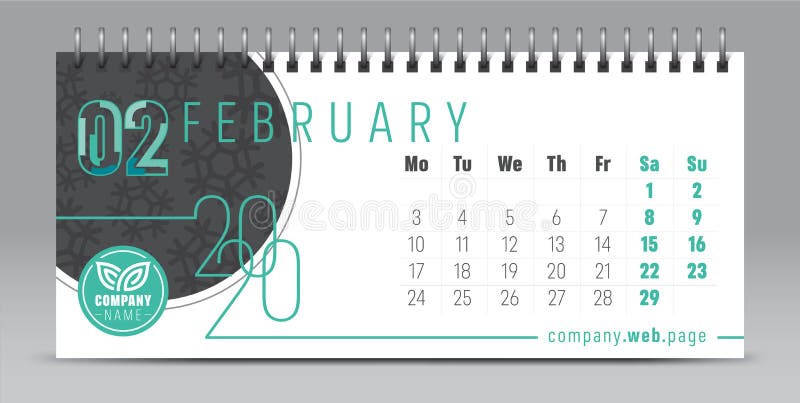 Vector Calendar Design with 2020 Seasons Concept Stock Vector ...