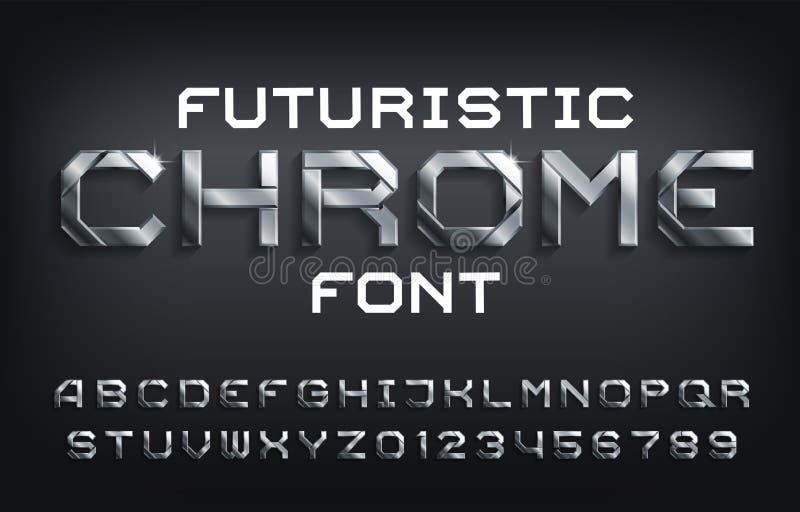 Modern Futured Alphabet. Cutting-Edge Sci-fi, Space, Futuristic Font ...