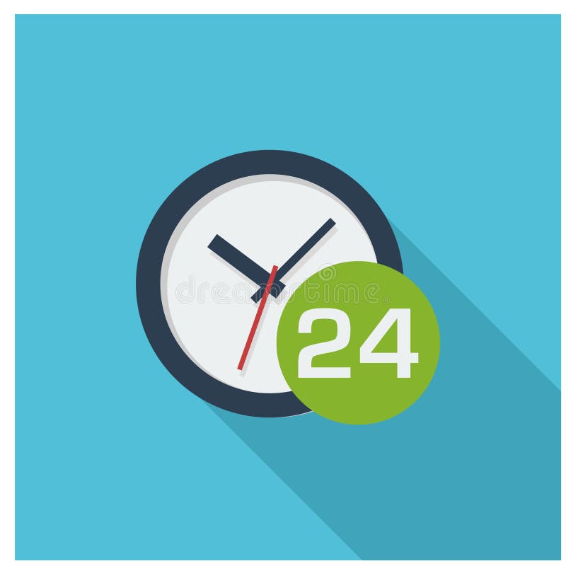 24 Hours Simple Modern Flat Icons Vector Collection of Business Stock ...
