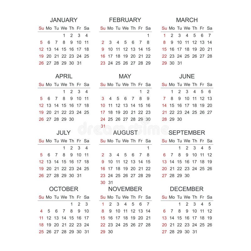 Calendar for 2020, Lettering Calendar, February 2020, Hand Drawn ...