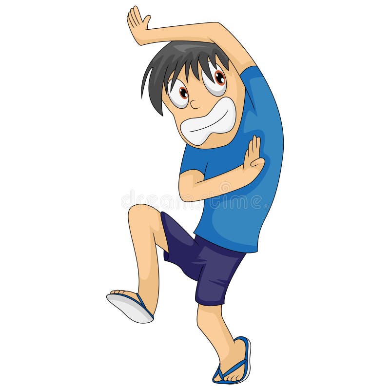 A Man Afraid Vector Cartoon Stock Vector - Illustration of background ...