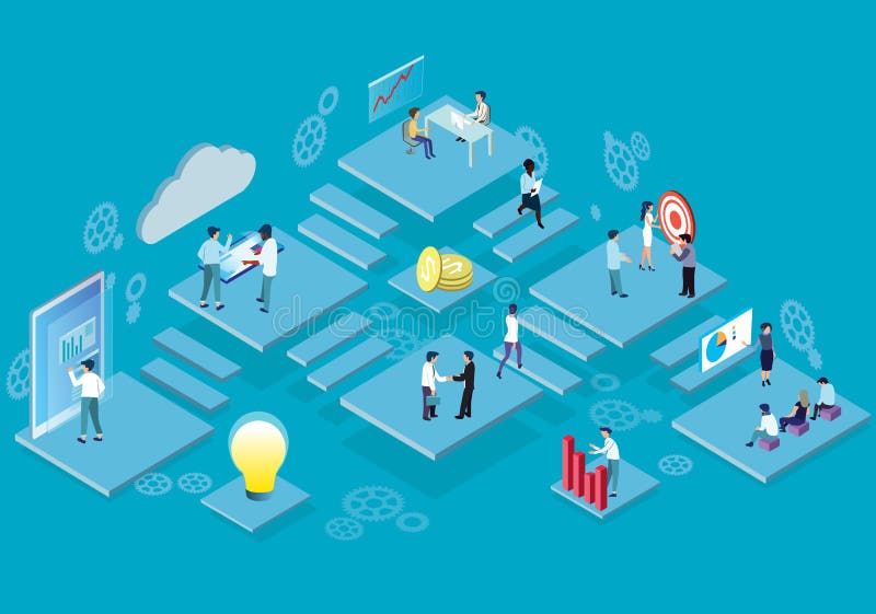 Virtual office stock illustration. Illustration of cityscape - 3440423