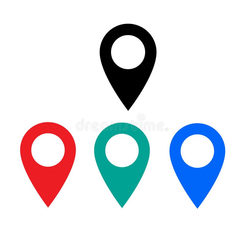 Map Pins Sign Location Icon Stock Vector - Illustration of icon ...