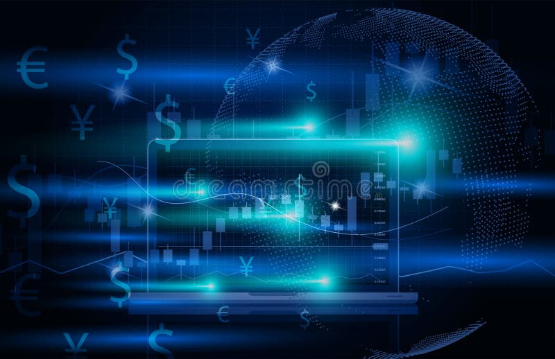 Forex Trading Signals Vector Illustration. Investment Strategies and ...