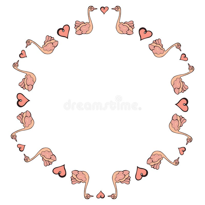 Swan Border Frame Stock Illustrations – 170 Swan Border Frame Stock ...
