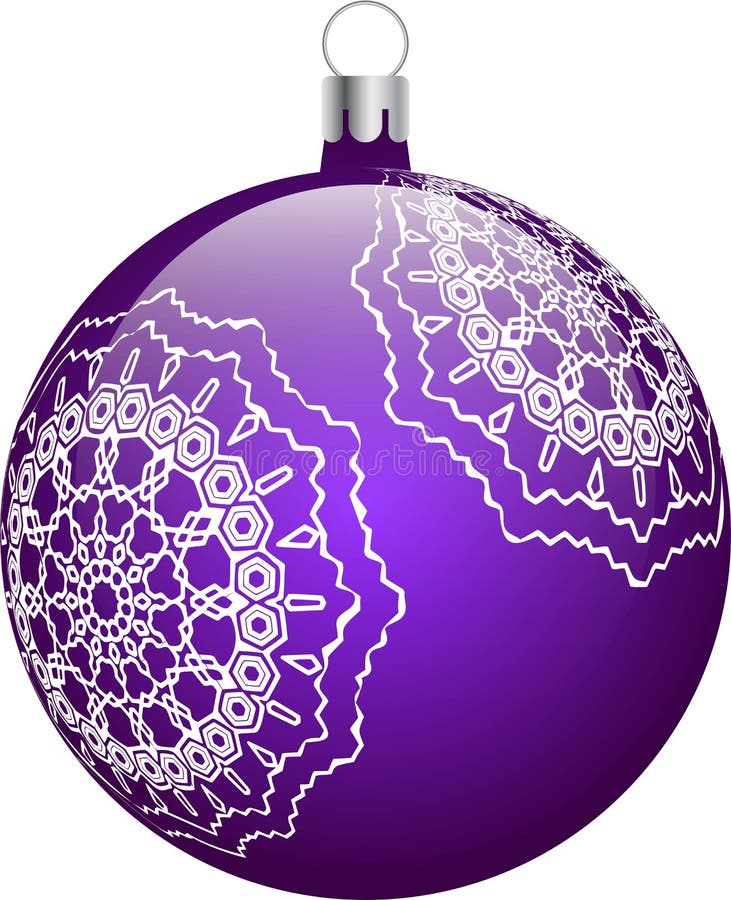 Christmas violet ball stock vector. Illustration of realistic - 164547841