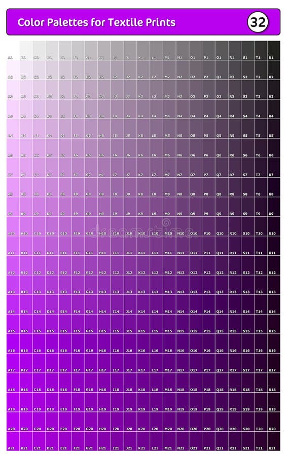 Colors Palette for Textile Prints - 32. Fashion Trend Colors Guide with ...