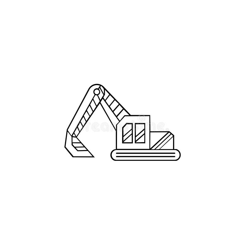 Excavator Icon Trendy and Modern Excavator Symbol for Logo Stock Vector ...