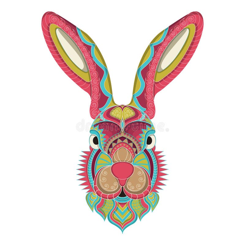 Stylized rabbit stock vector. Illustration of metallic - 18030723